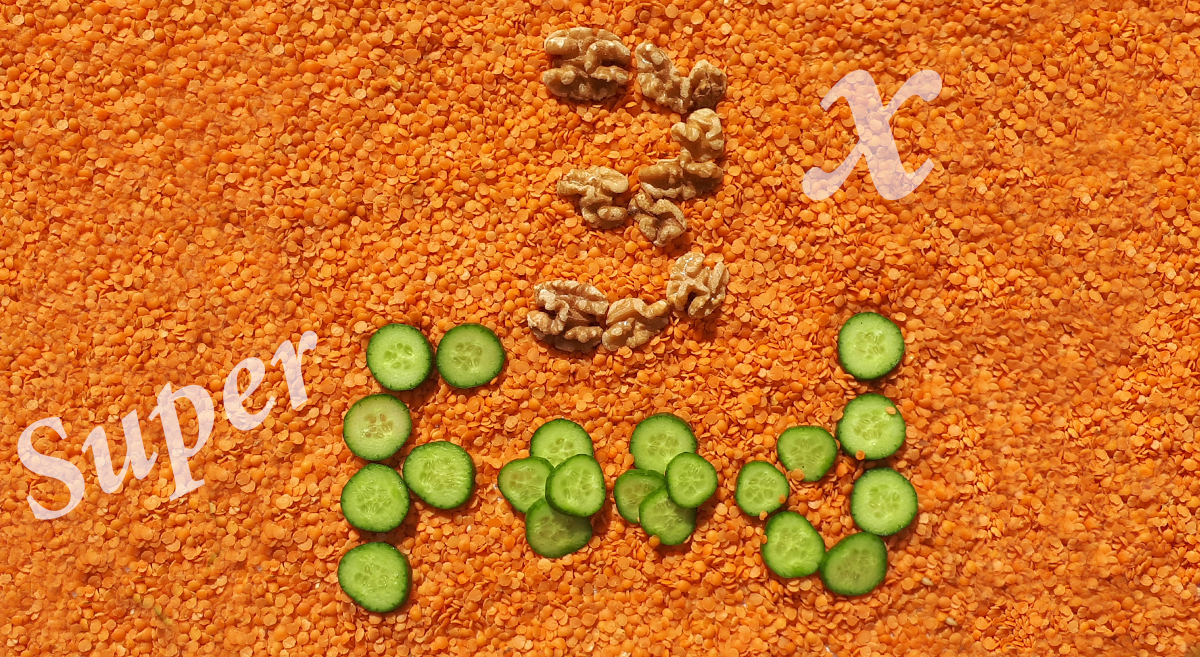 3 times superfood; walnut, cucumber and lentils | Flow-Spirit